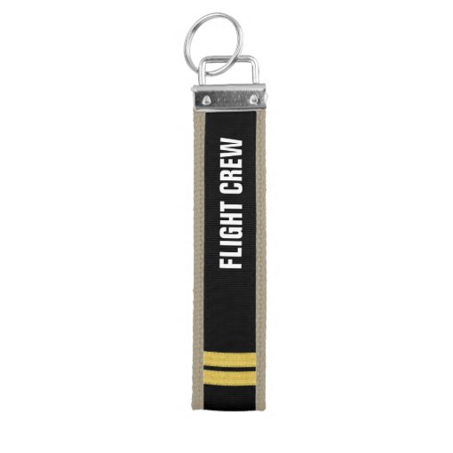 Modify this Flight Crew 2 Bar Gold Epaulettes Wrist Keychain | Zazzle