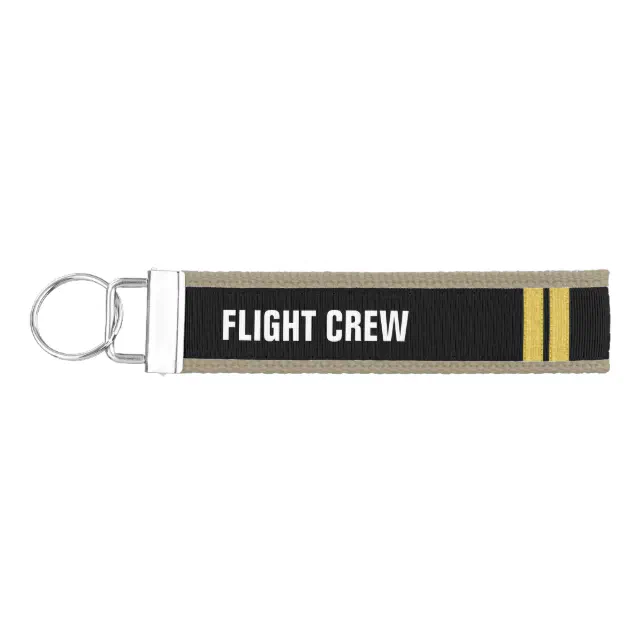 Modify this Flight Crew 2 Bar Gold Epaulettes Wrist Keychain | Zazzle