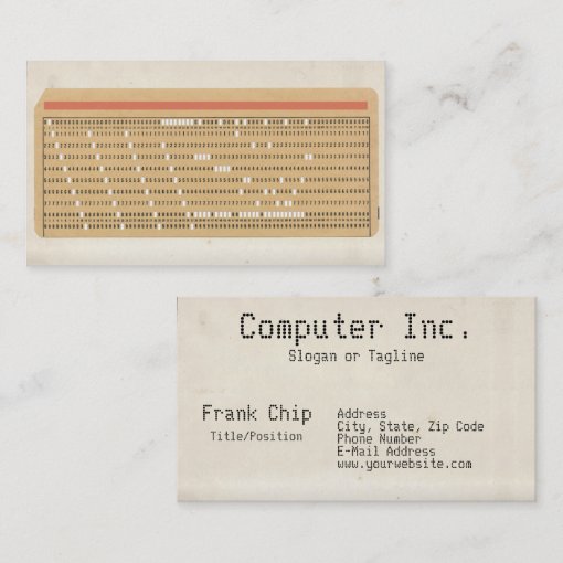 Modify this Vintage Computer Punched Card | Zazzle