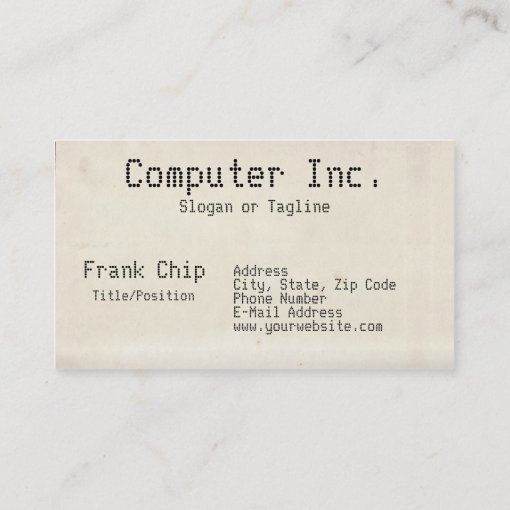 Modify this Vintage Computer Punched Card | Zazzle