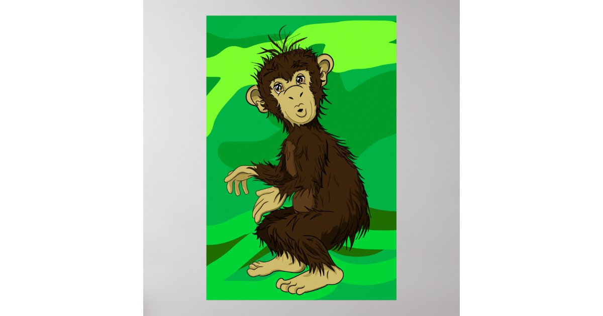 Moe Monkey Poster | Zazzle
