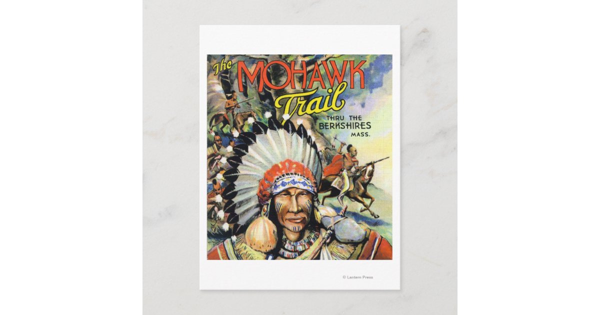 Mohawk Trail, View of Mohawk Indians Postcard | Zazzle