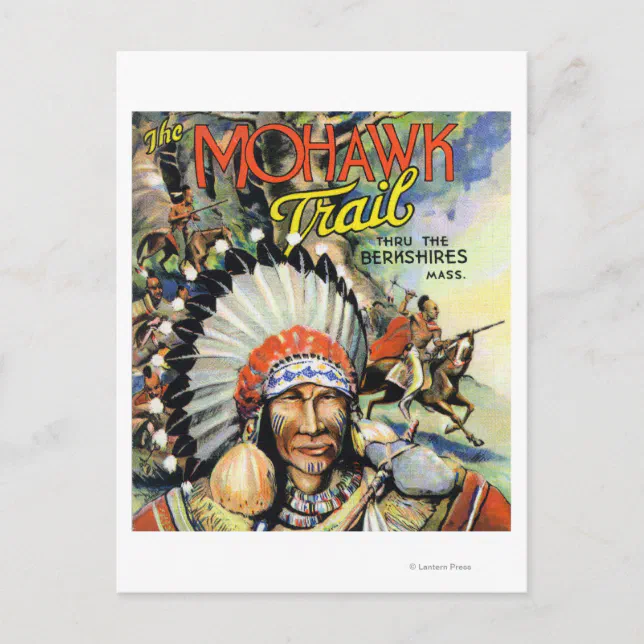 Mohawk Trail, View of Mohawk Indians Postcard | Zazzle