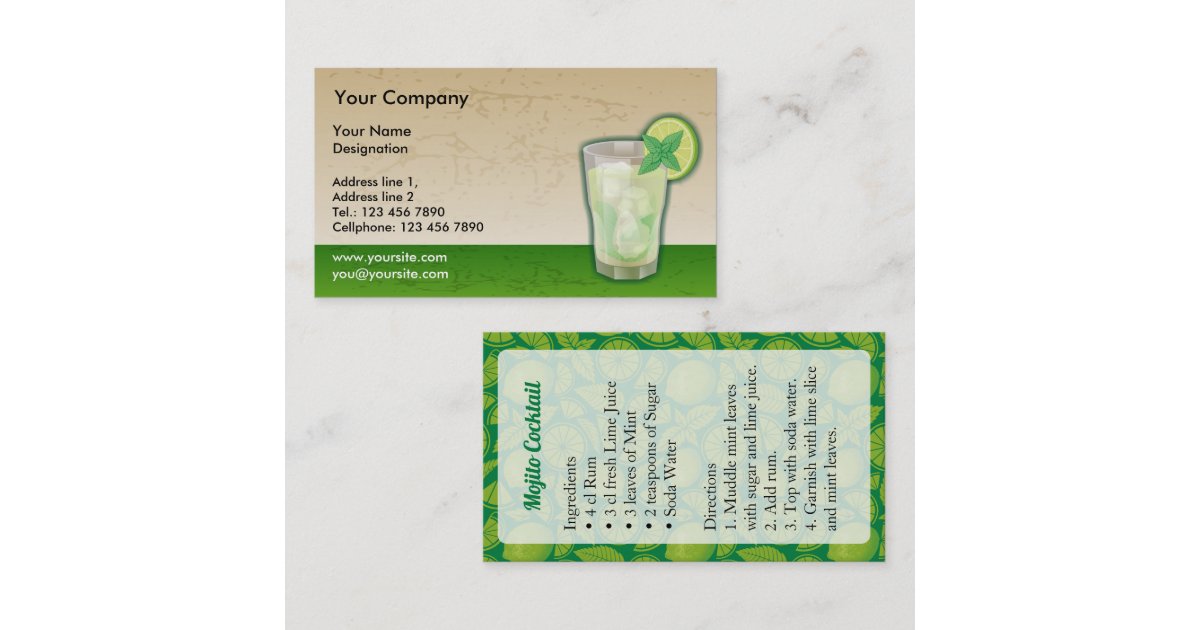 Mojito Business Card | Zazzle