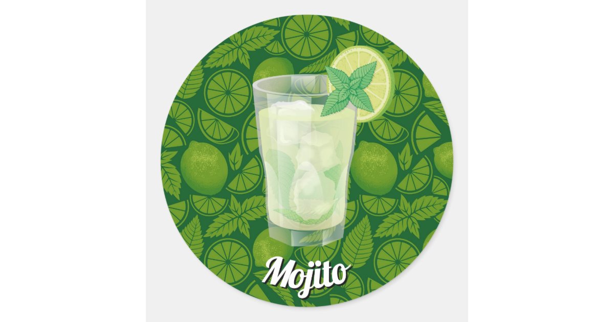 Mojito Classic Round Sticker | Zazzle