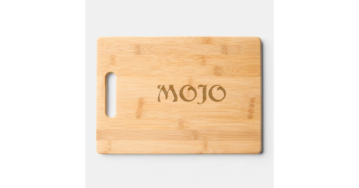 Mojo wooden cutting board | Zazzle
