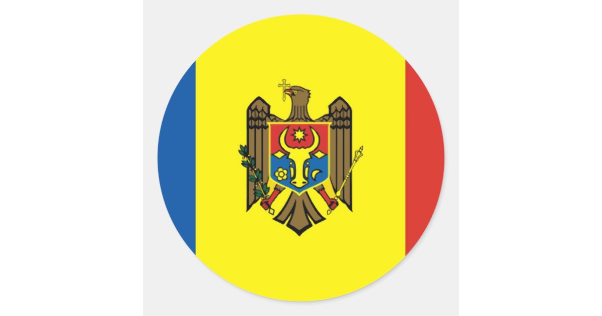 Moldova Classic Round Sticker | Zazzle