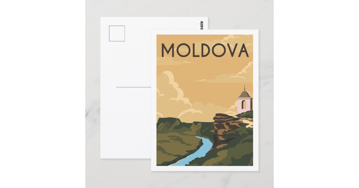 Moldova Famous Travel Place Illustration Postcard | Zazzle