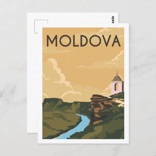 Moldova Famous Travel Place Illustration Postcard | Zazzle