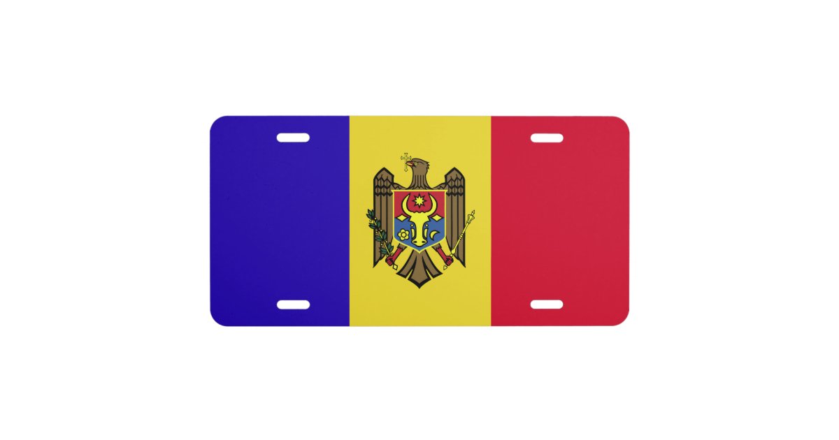 Moldova Flag License Plate | Zazzle.com
