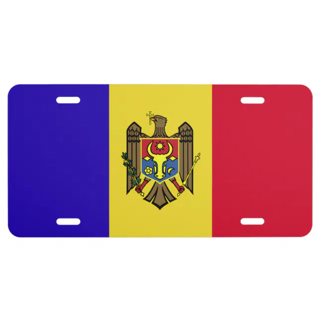 Moldova Flag License Plate | Zazzle