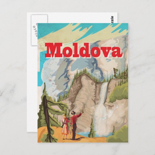 Moldova Vintage Travel Poster Postcard | Zazzle