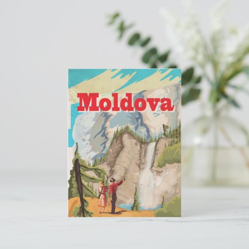 Moldova Vintage Travel Poster Postcard | Zazzle
