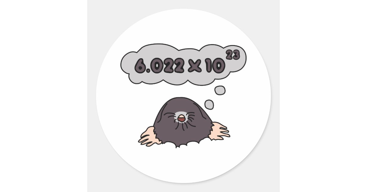 Mole Classic Round Sticker | Zazzle