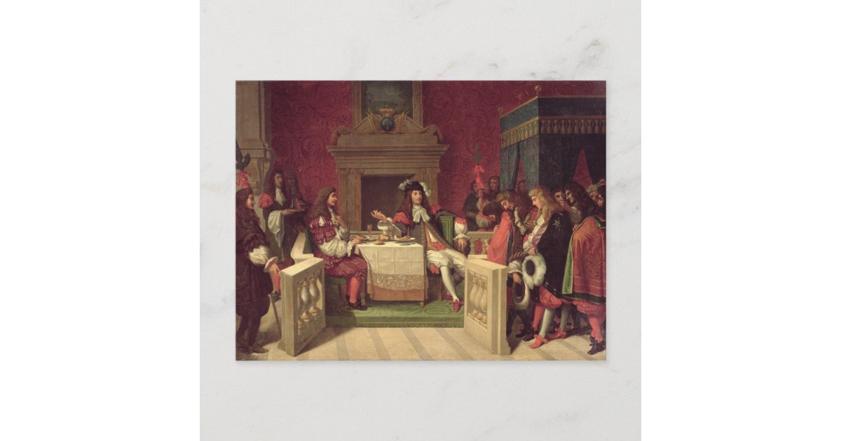 Moliere Dining with Louis XIV 1857 Postcard | Zazzle