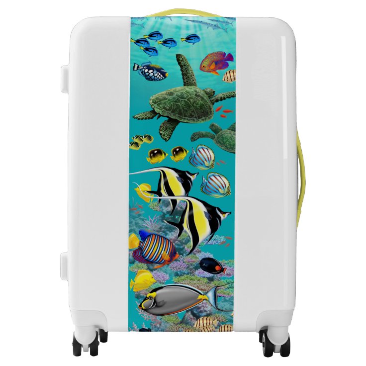 Molokini Cove Hawaiian Tropical Fish Sea Turtle Luggage | Zazzle