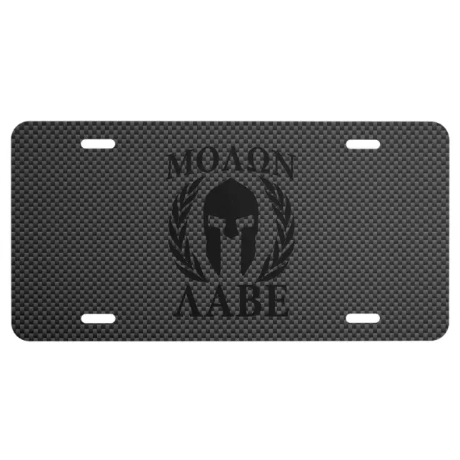 Molon Labe Spartan Warrior Laurels License Plate | Zazzle