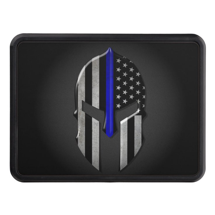 Molon Labe Thin Blue Line Hitch Cover | Zazzle