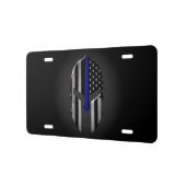 Molon Labe Thin Blue Line License Plate | Zazzle