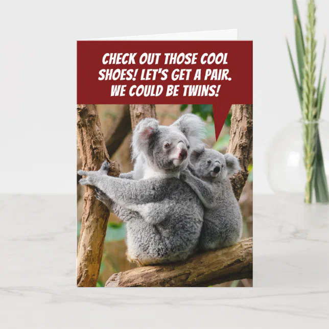 Mom and Baby Koala Bear- Quality Time Together Card | Zazzle