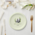 Mom and Baby Panda Bear Baby Shower Plate | Zazzle