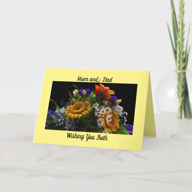 Mom And Dad Floral Easter Card | Zazzle