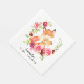 Mom & Baby Fox Girls Shower Paper Napkins | Zazzle