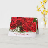 Mom Birthday card with red roses | Zazzle