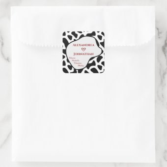 Mom Dad Children Family Names Personalize Square Sticker | Zazzle