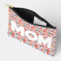 Mom Floral Pattern Accessory Pouch | Zazzle