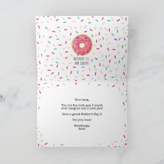 Mom I donut know what I would do without you Card | Zazzle