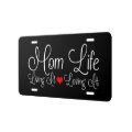 Mom Life Black License Plate | Zazzle
