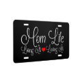 Mom Life Black License Plate | Zazzle