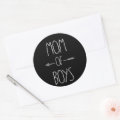 Mom of Boys Motherhood Life, Boy Mom Classic Round Sticker | Zazzle