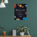 Mom-osa Space Boy Planets Astronaut Baby Shower Poster | Zazzle