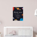 Mom-osa Space Boy Planets Astronaut Baby Shower Poster | Zazzle