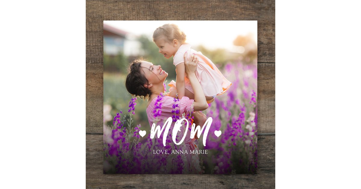 Mom Photo Template Cute Personalized Canvas Print | Zazzle