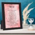 MOM PLAQUE | Zazzle