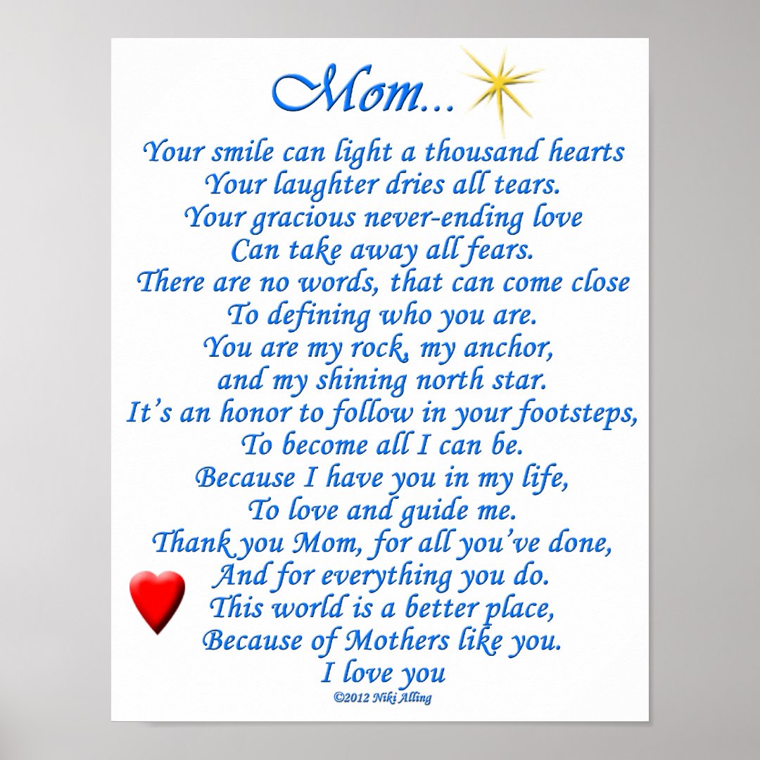 Mom... Poster | Zazzle