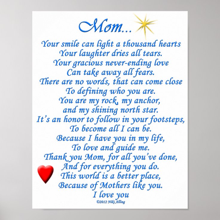 Mom... Poster | Zazzle