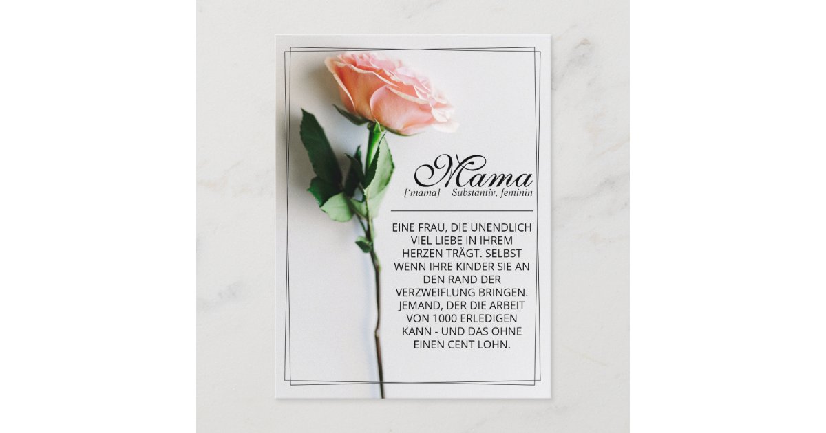 Mom – Simply Irreplaceable | Classic Card - Rose M | Zazzle