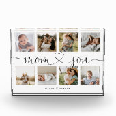 Mom & Son Heart Script | Photo Grid Collage | Zazzle