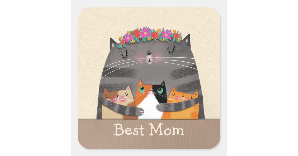 Mom Square Sticker | Zazzle
