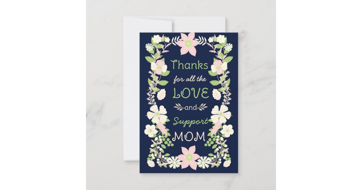 Mom Thank You Card | Zazzle