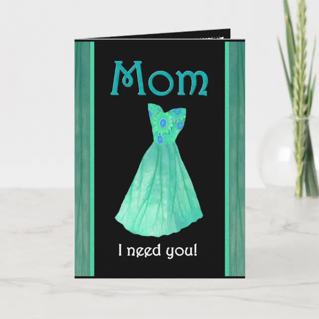 MOM - Walk Me Down the Aisle - Mint Green Gown Invitation | Zazzle