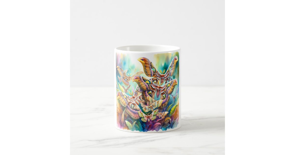 Moma Moths in Harmony 020624AREF111 - Watercolor Coffee Mug | Zazzle