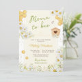 Moma to Bee Honeybee Wildflower Yellow Baby Shower Invitation | Zazzle