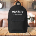 Momager | Modern Mom Manager Kids Names Printed Backpack | Zazzle