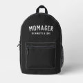 Momager | Modern Mom Manager Kids Names Printed Backpack | Zazzle