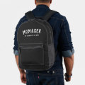 Momager | Modern Mom Manager Kids Names Printed Backpack | Zazzle